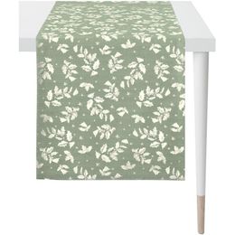 Apelt Tischl&auml;ufer &raquo;3625 Christmas Elegance, Jacquardgewebe, Weihnachtsdeko, Weihnachten&laquo; mit gl&auml;nzenden F&auml;den gr&uuml;n Polyester, Viskose B/L: 48cm x 