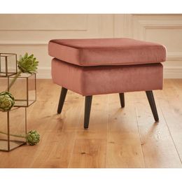 OTTO home Hocker &raquo;Salla&laquo; Bezug auch in Luxus-Microfaser in Teddyfelloptik orange Samtcord (92% Polyester 8% Polyamid);Struktur (100% Polyester);