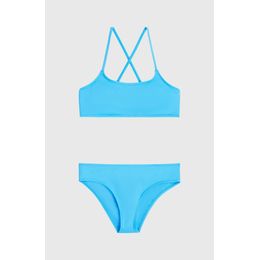 O`Neill O'NEILL M&auml;dchen Bandeau-Bikini "ESSENTIALS BRALETTE BIKINI SET", blau, Gr. 116, Obermaterial: 92% Polyester, 8% Elasthan. Futter: 92% Polyester, 8%