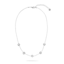 s.Oliver Damen s.Oliver Kette mit Anh&auml;nger &raquo;Flower, Bl&uuml;ten-Design&laquo; mit Perle (imitiert) silber Edelstahl Perlen, L: 45 B: 7,6mm
