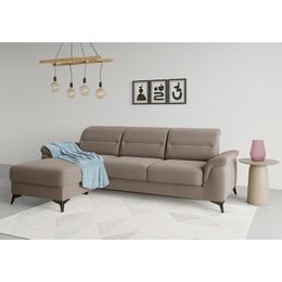 Sit & More sit&more Ecksofa &raquo;Sinatra L-Form&laquo; mit Recamiere, optional mit Kopfteilverstellung und Armteilfunktion grau 90% Polyester, 10% Polyamid B/H/T: 258cm x 