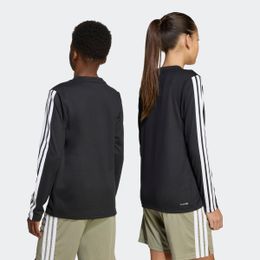 Jungen Funktionsshirt "J TR-ES 3S LS"schwarz, wei&szlig;, Gr. 152, adidas Sportswear, Obermaterial: 70% Polyester, 30% Viskose, Shirts, f&uuml;r Kinder, mit