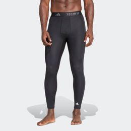 Herren Trainingstights "TECHFIT COMPRESSION TRAINING LANGE LEGGINGS", schwarz, Gr. M, adidas Performance, Obermaterial: 83% Polyester, 17% Elasthan,