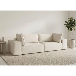Trends by HG Big-Sofa &raquo;Conor XXL, B: 312cm, Liegefl&auml;che: 138x 238cm, in Cord und Velours&laquo; mit Schlaffunktion und Bettkasten beige 100% Polyester B/H/T