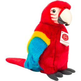HERMANN TEDDY ORIGINAL Kuscheltier &raquo;Papagei Scharlachara, 27 cm, rot&laquo; zum Teil aus recyceltem Material Einheitsgr&ouml;&szlig;e Kuscheltier