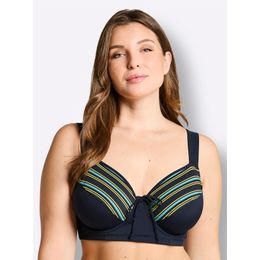 sheego Damen B&uuml;gel-Bikini-Top, blau, Gr. 54, Elasthan, Polyamid, Bikini-Oberteile