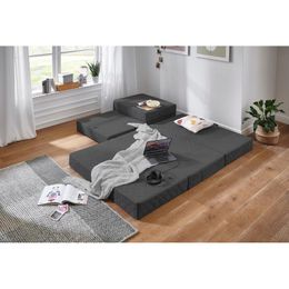 ATLANTIC HOME COLLECTION Sessel &raquo;Lenny&laquo; Sessel als Faltmatratze mit G&auml;steSchlaffunktion grau Feinstruktur, B/H/T: 75cm x 44cm x 65cm