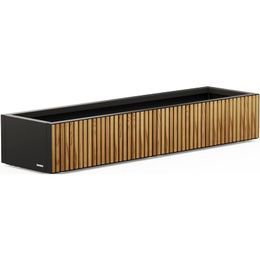 Herstera Pflanzk&uuml;bel &raquo;Deco Planter Xic Wood L&laquo; BxTxH: 150x40x25 cm braun Metall, Stahl B/H/T: 150cm x 25cm x 40cm