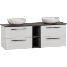 Schildmeyer Waschtisch &raquo;Maxim, Waschtisch, Made in Germany, B: 148 cm&laquo; 5 Stk. tlg. Solide Verarbeitung - Dieses Produkt ist in Deutschland gefertigt wei&szlig; B/H/T: 