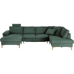 3C Candy Wohnlandschaft &raquo;Lecce, wahlweise PUR-Schaumstoff oder Tonnentaschenfederkern U-Form&laquo; Bettkasten in Umbauecke und Longchair, sowie 