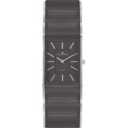Jacques Lemans Damen Quarzuhr &raquo;Dublin&laquo; Armbanduhr, Damenuhr, Keramik, analog grau Einheitsgr&ouml;&szlig;e