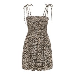 Only Kleid 'ONLEmmia' Damen Gr&ouml;&szlig;e 34 beige / hellbraun / schwarz