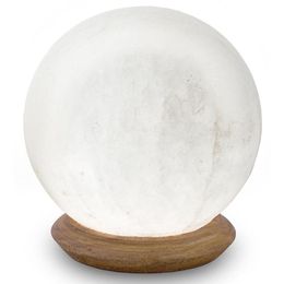 Salzkristall-Tischlampe &raquo;USB-Ball&laquo; LED-Board 1 Stk. Warmwei&szlig; Handgefertigt aus Salzkristall - jeder Stein ein Unikat, ca. 2,3 kg wei&szlig; 1 Stk.