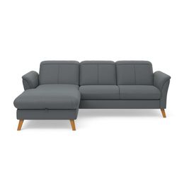 Sit & More sit&more Ecksofa &raquo;Romero L-Form&laquo; wahlweise mit oder ohne Relax-Funktion, Schlaffunktion, Bettkasten grau 100% Polyester B/H/T: 245cm x 91cm x 178cm, 