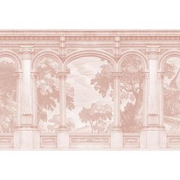 Livingwalls living walls Fototapete &raquo;Walls by Patel Roma&laquo; glatt Vlies, Wand rosa Vlies B/L: 4m x 2,7m