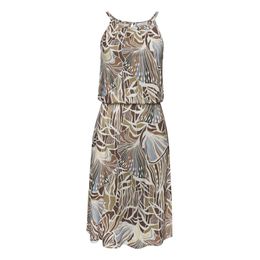 Lascana Jerseykleid in creme-khaki-hellblau bedruckt | Gr.: 44