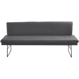 K+w Komfort & Wohnen K+W Komfort & Wohnen Polsterbank 1 Stk. tlg. Polsterbank in Spitzkissenoptik, Sitzsteppung, in 2 Gr&ouml;&szlig;en w&auml;hlbar grau B/H/T: 195cm x 87cm x 65cm, Leder