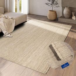 Villeroy & Boch Teppich &raquo;Rosalie Juteteppich&laquo; rechteckig 10 mm H&ouml;he L&auml;ufer, 100% Jute, Natur, Wohnzimmer, Esszimmer, Schlafzimmer, GRS wei&szlig; Jute B : 120cm 1 Stk., 