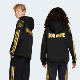 Jungen Kapuzensweatshirt "J FN HD"schwarz, gold metallic, Gr. 164, adidas Sportswear, Obermaterial: 78% Baumwolle, 22% Polyester, Sweatshirts, f&uuml;r