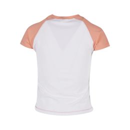 Karl Kani Damen T-Shirt "Karl Kani Signature Print Tiny Raglan T-Shirt"wei&szlig;, Gr. M, bedruckt, 95% Baumwolle, 5% Elasthan, Shirts