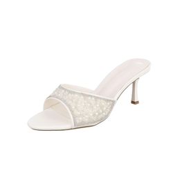 Ital-Design High-Heel Sandalette in Wei&szlig; | Gr.: 37