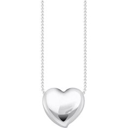 Thomas Sabo Damen Thomas Sabo Kette mit Anh&auml;nger &raquo;Bold Elegance Herzform&laquo; silber 45, Silber 925 (recycelt), B: 1,5mm