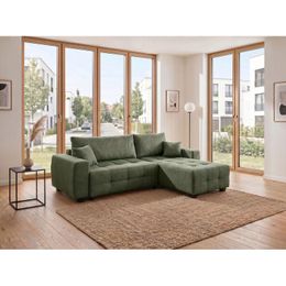 OTTO home Ecksofa &raquo;Bella Couch L-Form, B: 234 cm - OTTO. Verl&auml;ssliche Qualit&auml;t.&laquo; mit Schlaffunktion, Bettkasten & Zierkissen 100%Polyester B/H/T: 