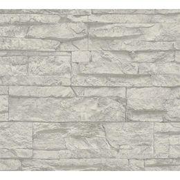 Livingwalls living walls Vinyltapete &raquo;Best of Wood`n Stone 2nd Edition&laquo; Motiv Steinoptik gemustert glatt Modern Tapete Stein Tapeten Wohnzimmer Schlafzimmer K&uuml;che
