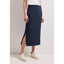 Street One Damen Jerseyrock, blau, Gr. 44, unifarben, Stoff, 95% Viskose, 5% Elasthan, R&ouml;cke, mit Elastikbund