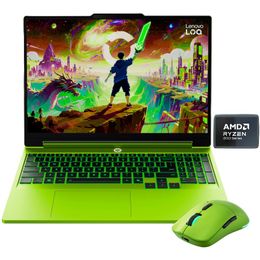 Lenovo Gaming-Notebook &raquo;LOQ 15AHP11 Limited Green Edition&laquo; 38,86 cm / 15,3 &prime;&prime; AMD Ryzen 7 GeForce RTX 5060 512 GB SSD Inklusive Tri-Mode Maus in Surge Green 