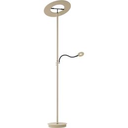 HELL h&ouml;llisch gutes Licht LED Stehlampe &raquo;MONZA X&laquo; LED-Modul 1 Stk. Warmwei&szlig; Tastdimmer beige 2, &Oslash; 42cm H: 180cm, 1 Stk.,mit Lesearm