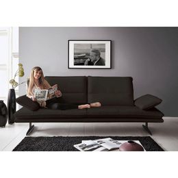 W.Schillig 2,5-Sitzer &raquo;broadway, Designsofa mit tollem Sitzkomfort&laquo; Sitztiefenverstellung, Kopfteil- & Seitenteilverstellung, Breite 236cm braun 