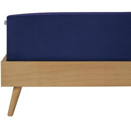 Schiesser Spannbettlaken &raquo;Elli&laquo; f&uuml;r hohe Matratzen und Boxspringbetten, MADE IN GREEN by OEKO-TEX blau Jersey-Elasthan, Obermaterial: 97% Baumwolle, 3% Elasthan