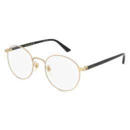 Gucci GG0297OK Brille Unisex | Fassung: Vollrand, Rund, Gold Schwarz