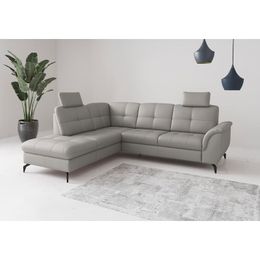 Sit & More sit&more Ecksofa &raquo;Zora&laquo; B/H/T: 212cm, NaturLEDER , Ottomane links,mit Bett,mit Bettkasten