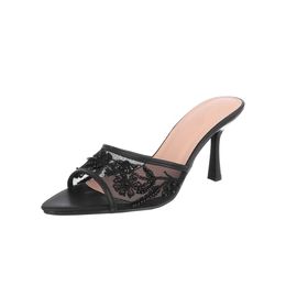 Ital-Design High-Heel Sandalette in Schwarz | Gr.: 40
