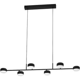 Eglo H&auml;ngeleuchte &raquo;CLAVELLINA&laquo; LED-Modul 1 Stk. Warmwei&szlig; H&auml;ngeleuchte in schwarz aus Stahl - 7W - Warmwei&szlig; schwarz H: 110cm, 1 Stk.