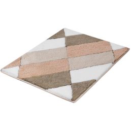 Kleine Wolke Badematte &raquo;Ayana, Badvorleger, Badezimmer Teppich&laquo; H&ouml;he 15 mm rutschhemmend beschichtet fu&szlig;bodenheizungsgeeignet Badteppich, modernes Rauten Design, 