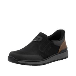 Rieker Herren Slipper "Ready2GO", Gr. 47, braun, Lederimitat, Textil, unifarben mit Farbeinsatz, Schuhe, Slip on Sneaker, Halbschuh, Schlupfschuh mit