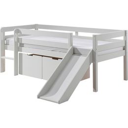 Vipack Spielbett &raquo;Pino, Kiefer massiv, mit Rolllattenrost, 2 Rollboxen, Made in Europe&laquo; B/H/T ca. 207,6x83x175cm, inkl. Leiter, Absturzschutz und Rutsche, 