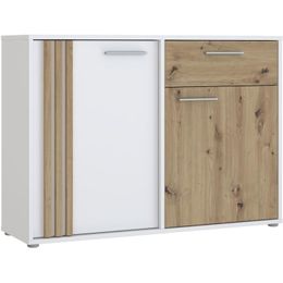 FORTE Kommode &raquo;Cardigan&laquo; Kommode, 2 farbig, Stauraum, Schubkasten, Soft Close, Breite 115,8cm wei&szlig; Holzwerkstoff B/H/T: 115,8cm x 82,3cm x 34,4cm, 1 