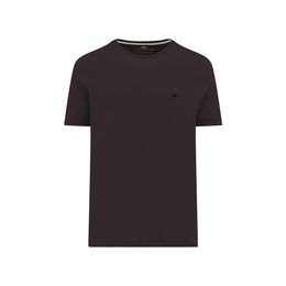 Fynch-Hatton Herren T-Shirt, braun, Gr. XL, unifarben, Jersey, Obermaterial: 100% Baumwolle, Shirts, mit Logo-Stickerei