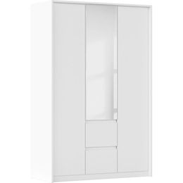 Rauch Dreht&uuml;renschrank &raquo;Mainz mit Spiegel und Passepartout&laquo; optional mit Beleuchtung, Au&szlig;ent&uuml;ren mit Push-to-Open Funktion wei&szlig; Holzwerkstoff B/H/T: 