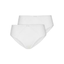 SuSa Damen Slip "2er Pack Slip Nizza", Gr. 46, wei&szlig;, Obermaterial: 70% Baumwolle CO. 21% Polyamid PA. 9% Elasthan EL., Unterhosen