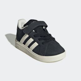 M&auml;dchen Sneaker "GRAND COURT 2.0 KIDS", adidas Sportswear, Gr. 21, schwarz, Leder, Synthetik, Textil, Schuhe, Design auf den Spuren des adidas Campus