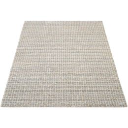 OCI DIE TEPPICHMARKE Teppich &raquo;NEW VILLA GEO, auch als L&auml;ufer und in Rund&laquo; rechteckig 20 mm H&ouml;he fein kariertes Design, Wohnzimmer grau Polypropylen B 