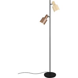 Trio Leuchten Stehlampe &raquo;AGUDO, Stehleuchte 2-flammig, exkl 2xE27 max 10W, mit Fu&szlig;schalter&laquo; E27 1 Stk. warmwei&szlig; - kaltwei&szlig; 161cm hoch, Metall 