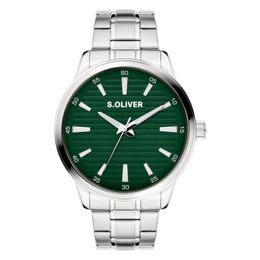 s.Oliver Herren s.Oliver Quarzuhr &raquo;Core Round&laquo; Armbanduhr, Herrenuhr, Edelstahlarmband, analog Einheitsgr&ouml;&szlig;e
