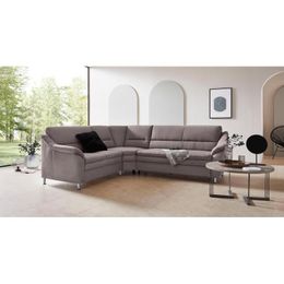OTTO home Ecksofa &raquo;Cardoso L-Form&laquo; mit Trapezecke f&uuml;r mehr Sitzkomfort, wahlweise auch mit Schlaffunktion grau Luxus-Microfaser ALTARA NUBUCK (100% 