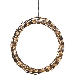 Konstsmide LED-Lichterkette &raquo;Weihnachtsdeko aussen&laquo; variabel als Lichterkranz/Lichtergirlande, 240 warmwei&szlig;e Dioden braun Dioden 240 Stk., Gesamtl&auml;nge
